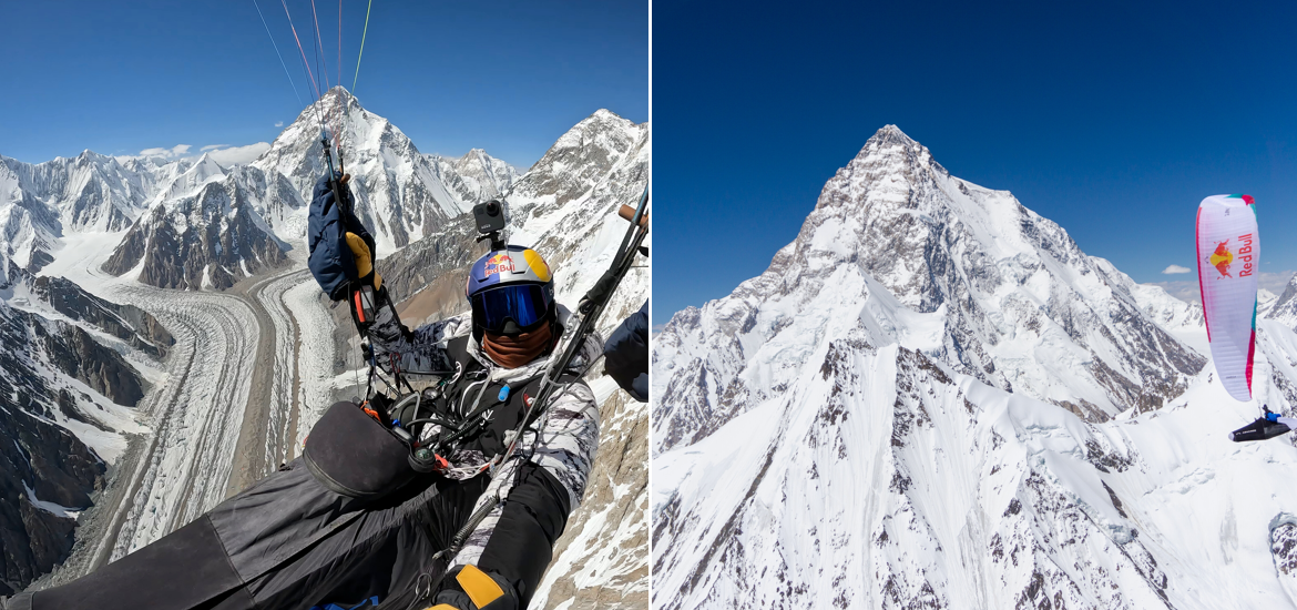 Vidéo : Ils réalisent le premier vol en parapente au K2