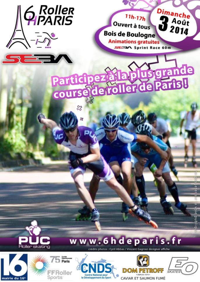 RENDEZ-VOUS LE 3 AOÛT POUR LES 6H ROLLER DE PARIS