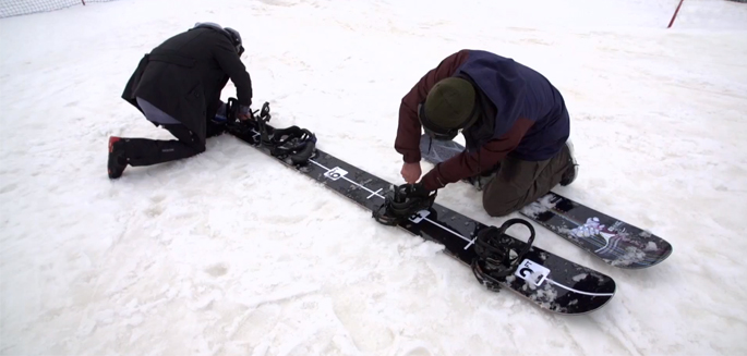 Voici le test du plus long snowboard au monde (officieusement)
