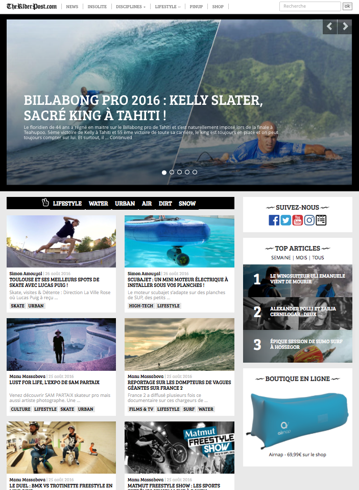 Lancement de la V3 et du shop The Rider Post