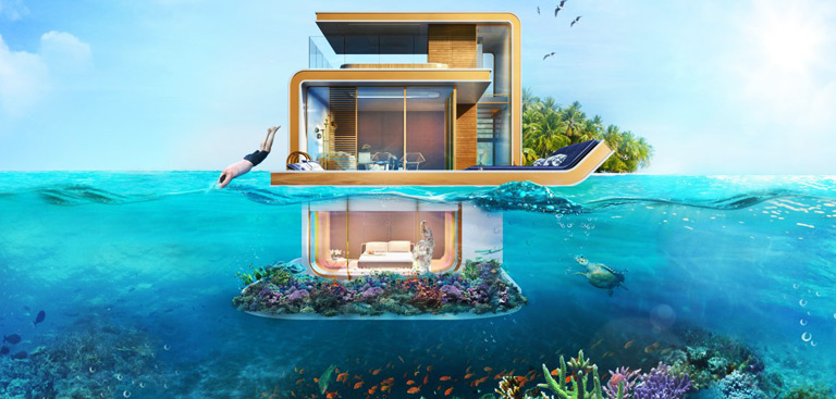Seahorses : des luxueuses maisons flottantes à Dubaï