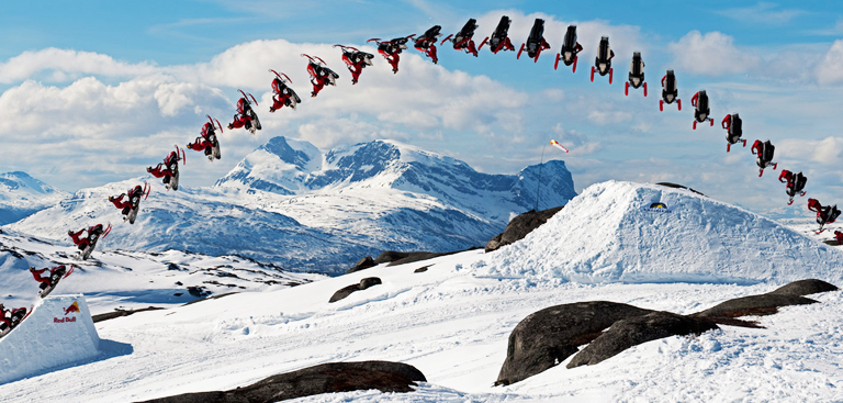 World first : double backflip en snowmobile by Daniel Bodin