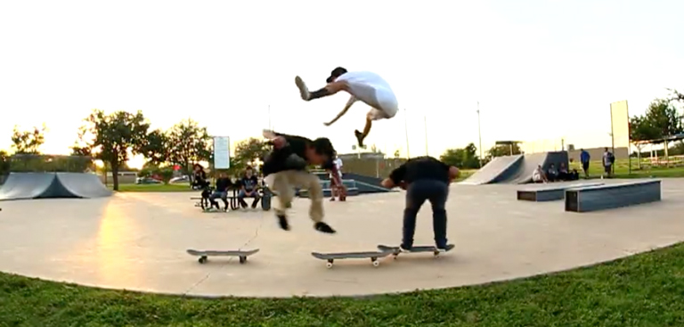Le Majer Crew réinvente le hippie-jump en skateboard