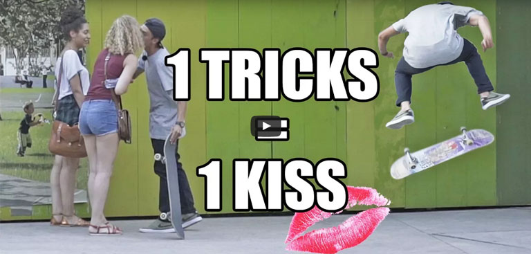 Le défi du jour : un trick contre un kiss