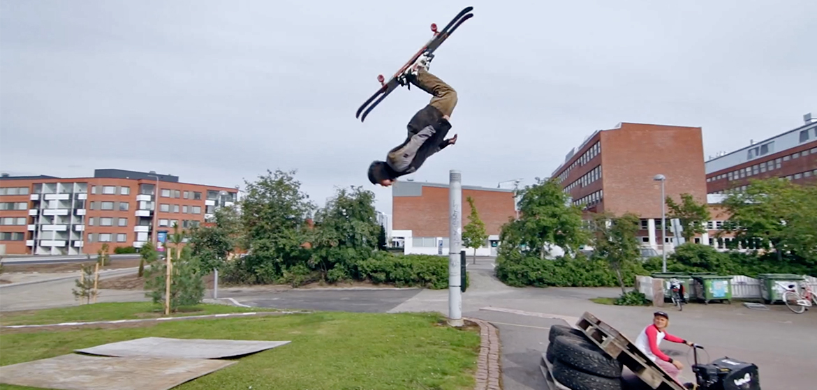 STREET-SKI : ces finlandais ont passé l'été à skier sans neige