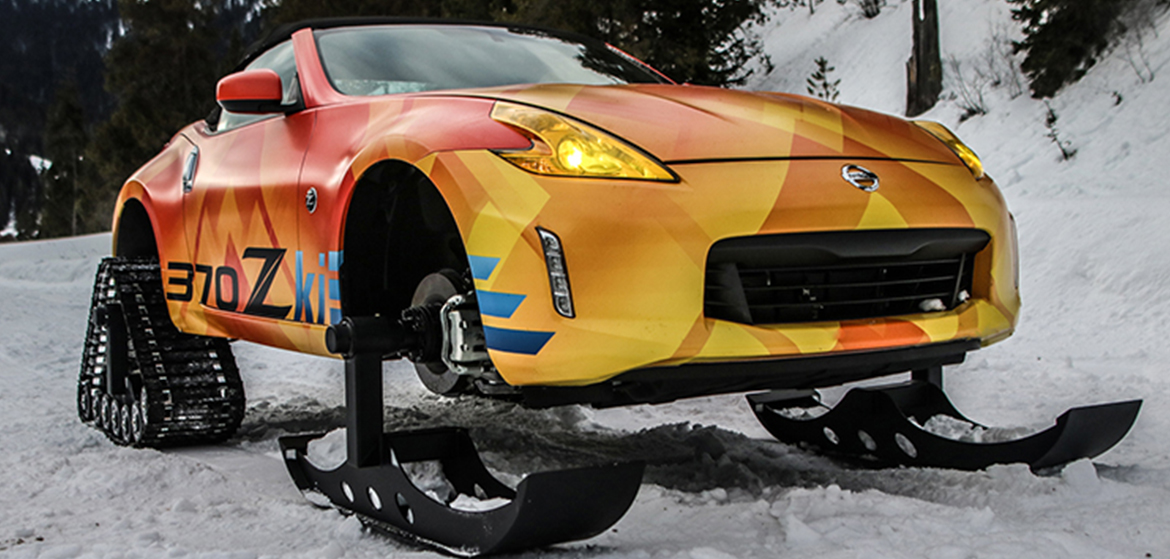 Nissan transforme une 370Z en snowmobile