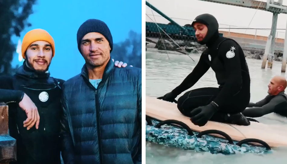 Kelly Slater et Lewis Hamilton ont surfé ensemble