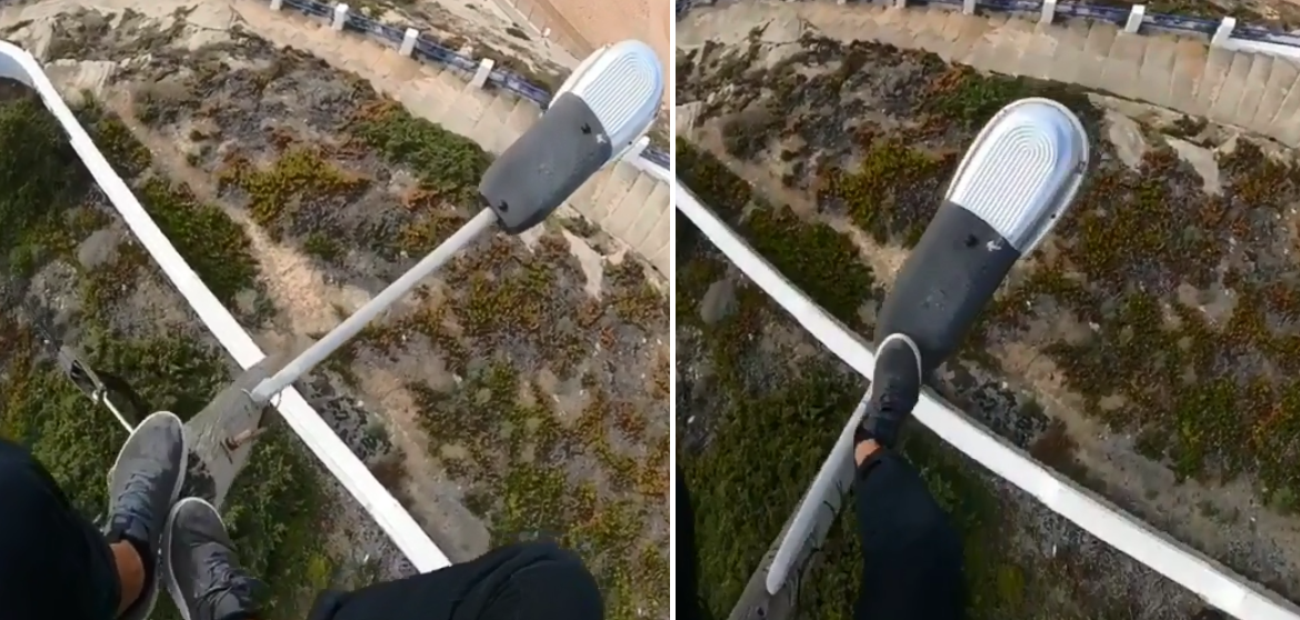 La parapentiste Tim Alongi se prend pour Spider-Man