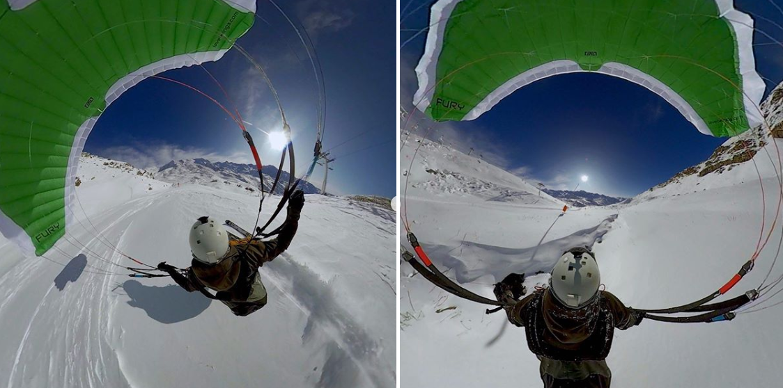 Une session speed riding engagée à Val d’Isère