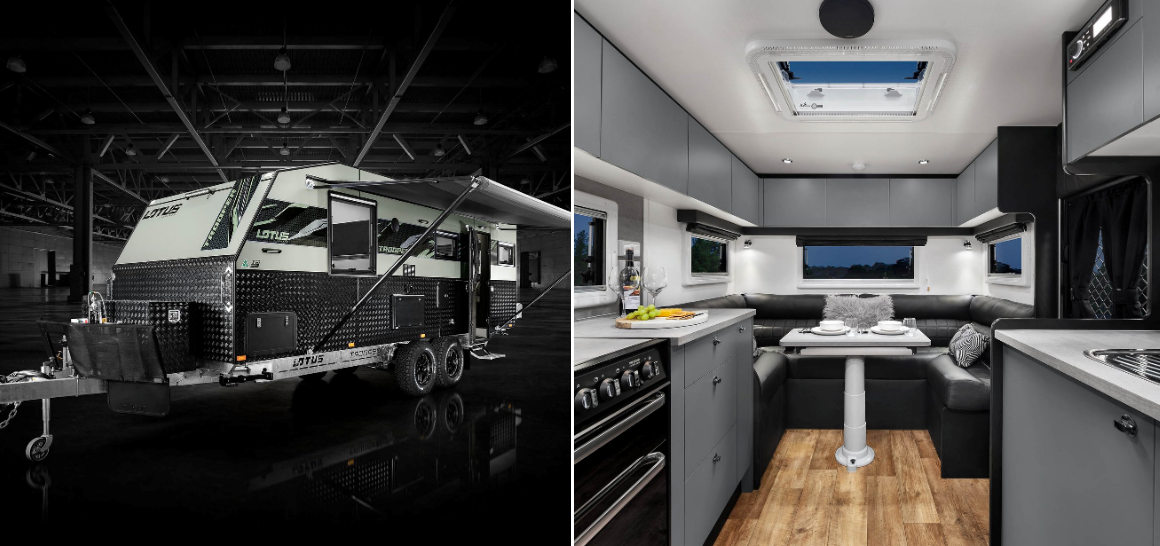 Une caravane en mode luxe et tout-terrain