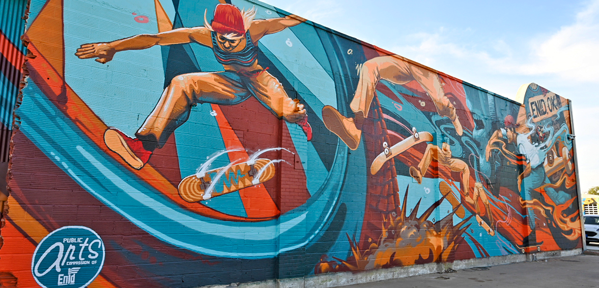 Vidéo : Le superbe travail de l’artiste Kiptoe sur le skatepark d’Enid