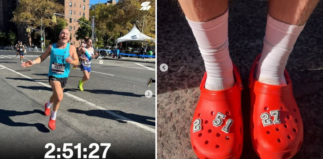 Record : Il court un marathon en Crocs en 2h51