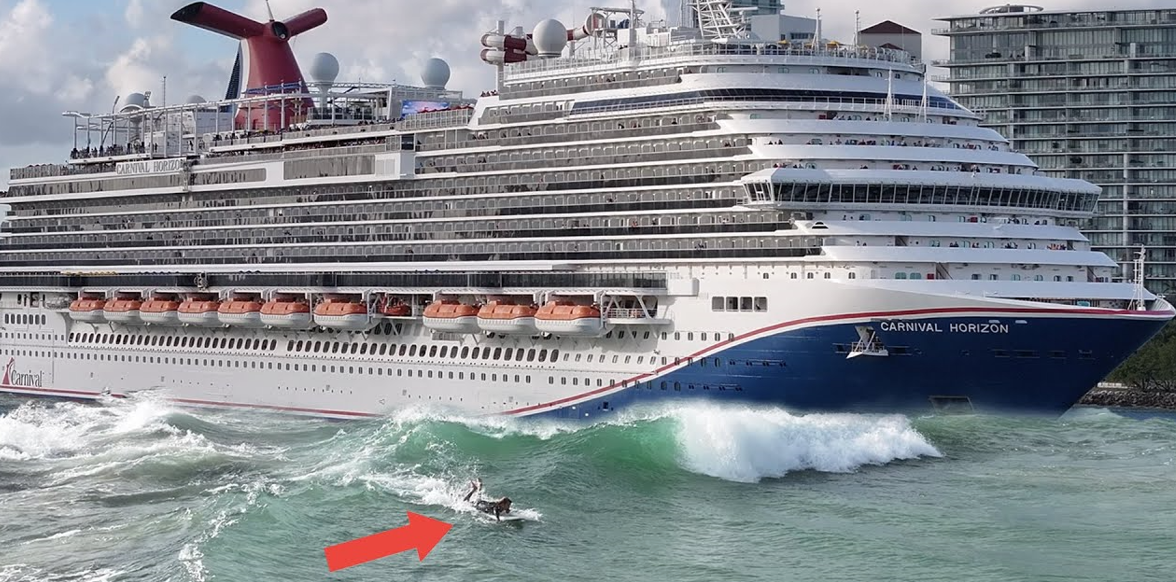 Vidéo : Il surfe une vague créée par des bateaux de croisière