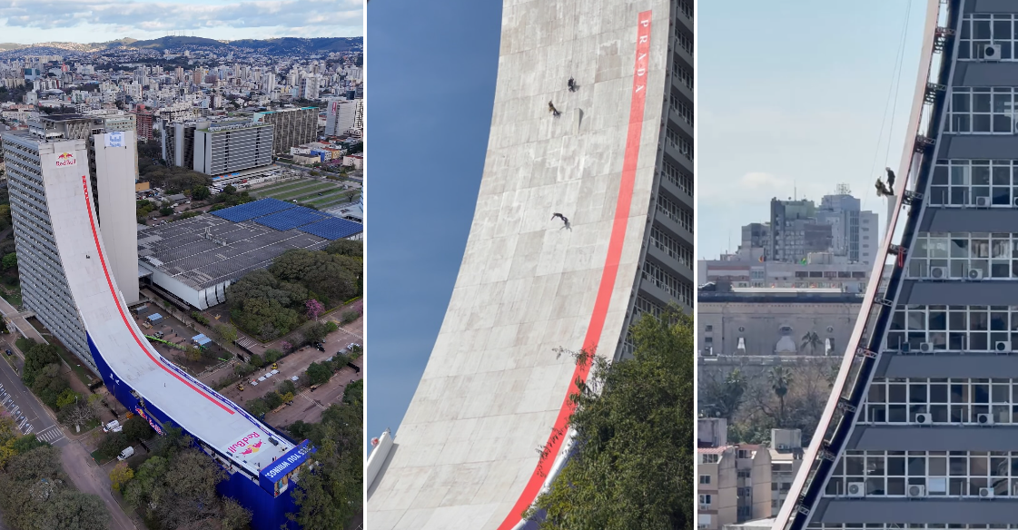 Red Bull construit la plus haute rampe du monde au Brésil sur un immeuble